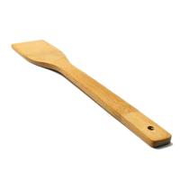 China Long Handle Kitchen Wooden Utensils 30cm Length Bamboo Cooking Spoon for sale