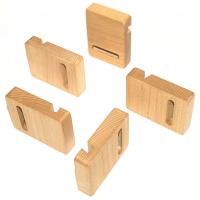 China Multifunctional Wooden Mobile Phone Holder 8cm Length Wooden Display Base for sale