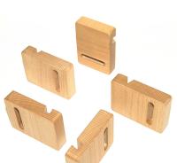 China Multifunctional Wooden Mobile Phone Holder 8cm Length Wooden Display Base for sale