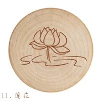 China Simple Log Wooden Magnetic Refrigerator Stickers Khaki Lettering Logo for sale