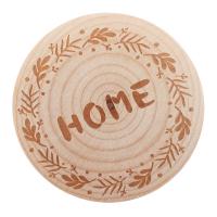 China Simple Log Wooden Magnetic Refrigerator Stickers Khaki Lettering Logo for sale