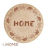 China Simple Log Wooden Magnetic Refrigerator Stickers Khaki Lettering Logo for sale