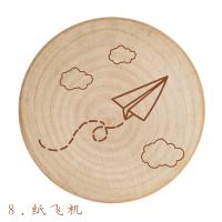 China Simple Log Wooden Magnetic Refrigerator Stickers Khaki Lettering Logo for sale