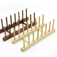China Wooden Wine Tea Cup Holder Stand Carbonized Kitchen Drain Rack for sale