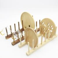 China Wooden Wine Tea Cup Holder Stand Carbonized Kitchen Drain Rack for sale