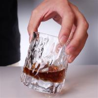 China 7 oz Irregular Glacial Whiskey Glass Cup Nordic Style Water Beer Highball Glass Cup for sale