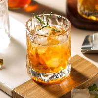 China 7 oz Irregular Glacial Whiskey Glass Cup Nordic Style Water Beer Highball Glass Cup for sale