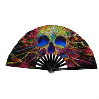 China Large Size Bamboo Customized Hand Fans Rave Fan Loud Fan 33cm 13inch for sale