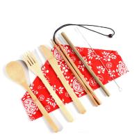China Kitchen Tableware Set Home Barbecue Bamboo Knives Forks And Spoons cutlery set for sale