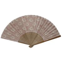 China Party Wedding Gift Spanish Mini Bamboo Silk Fabric Hand Fan Custom Printed Folding for sale