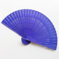 China Lacquered Colorful Sandalwood Hand Fan for Wedding Favors Guests Custom Souvenir for sale