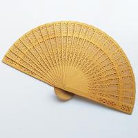 China Lacquered Colorful Sandalwood Hand Fan for Wedding Favors Guests Custom Souvenir for sale