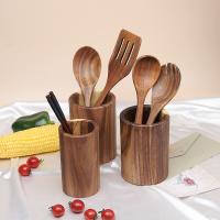 China Acacia Teak Wooden Kitchen Utensil Set In Stock Kitchen Cooking Tool Custom Logo for sale