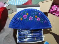 China Hand Painted Wooden Folding Fans Spanish Fancy Personalized For Wedding for sale