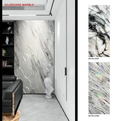 China Gold Vein Marble PVC Self Adhesive Furniture Vinyl Wrap 450mm 1220mm Width for sale