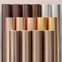 China Self Adhesive Metallic Brushed PVC Decorative Film 0.12mm 500m Roll for Wardrobe Door for sale