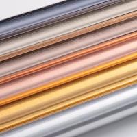 China Self Adhesive Metallic Brushed PVC Decorative Film 0.12mm 500m Roll for Wardrobe Door for sale