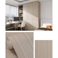 China Tech Wood Grain PVC Decorative Film 50m x 4ft Waterproof Self Adhesive Furniture Wrap for sale