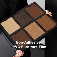 China Non Adhesive PVC Decorative Film 0.2mm Scratch Resistant Waterproof Furniture Foil for sale