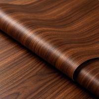 China Matte Dark Brown Walnut Self-Adhesive PVC Furniture Film 1220mm x 50m OEM for sale