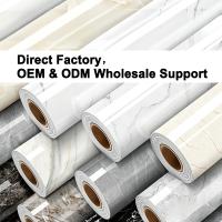 China 0.10-0.18mm Thickness Marble Vinyl Wrap PVC Decorative Film for Kitchen Worktop for sale