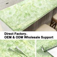 China 0.10-0.18mm Thickness Marble Vinyl Wrap PVC Decorative Film for Kitchen Worktop for sale