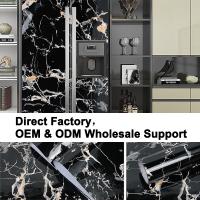China Decorative Marble PVC Film Waterproof Moistureproof Self-Adhesive Surface Wrap 850mm-1400mm Width for sale