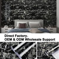 China Decorative Marble PVC Film Waterproof Moistureproof Self-Adhesive Surface Wrap 850mm-1400mm Width for sale