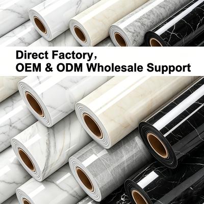 China Marble PVC Self Adhesive Film 0.10-0.20mm Moisture Proof Furniture Wrap 1220mm for sale