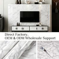 China Glossy Marble PVC Self Adhesive Film Waterproof Furniture Wrap 0.10-0.50mm 1260mm for sale