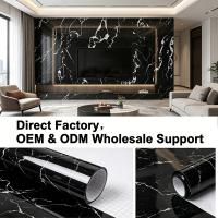 China PVC Marble Decorative Film 1260mm 1420mm Width for Furniture Covering High Gloss Waterproof for sale
