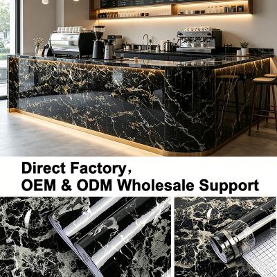 China PVC Marble Decorative Film 1260mm 1420mm Width for Furniture Covering High Gloss Waterproof for sale
