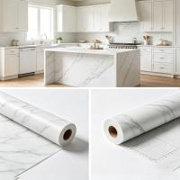 China Self-Adhesive Marble PVC Film 0.12mm Waterproof Scratch Resistant Furniture Wrap for sale