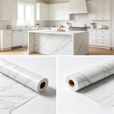 China Self-Adhesive Marble PVC Film 0.12mm Waterproof Scratch Resistant Furniture Wrap for sale
