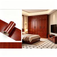 China Flame Retardant Wood Grain PVC Film 0.20mm 0.30mm Furniture Wrap Foil OEM ODM for sale