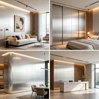 China Brushed Metallic PVC Decorative Film 1260mm 1420mm for Modern Interior Furniture for sale