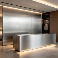 China Brushed Finish Metallic PVC Film 0.12mm-0.60mm Decorative Foil for Premium Cabinet Doors for sale