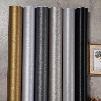 China Brushed Finish Metallic PVC Film 0.12mm-0.60mm Decorative Foil for Premium Cabinet Doors for sale