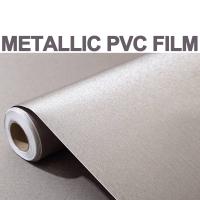 China Brushed Metallic PVC Foil Furniture Film 0.25-0.50mm for High End Cabinetry for sale