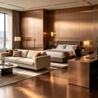 China Brushed Metallic PVC Foil Furniture Film 0.25-0.50mm for High End Cabinetry for sale