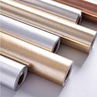 China Brushed Metal Vinyl Film Roll 100m to 500m for Furniture Decoration for sale