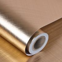 China Custom Length PVC Brushed Metallic Vinyl Wrap 0.05-0.50mm for Cabinet Furniture Lamination for sale