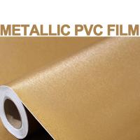 China PVC Brushed Metal Vinyl Wrap for Cabinet Furniture Lamination Custom Width 1260mm for sale