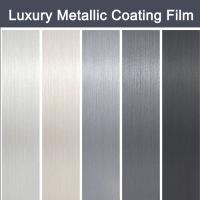China Metallic PVC Film Brushed Surface Foil Roll 1260mm Width 0.15mm Thickness for Furniture Decoration for sale