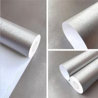 China Brushed Aluminum Metallic PVC Film Rolls 0.10-0.60mm for Furniture Lamination for sale