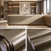 China Anti Fingerprint PVC Brushed Metallic Vinyl Wrap 0.05-0.50mm for Furniture Lamination for sale