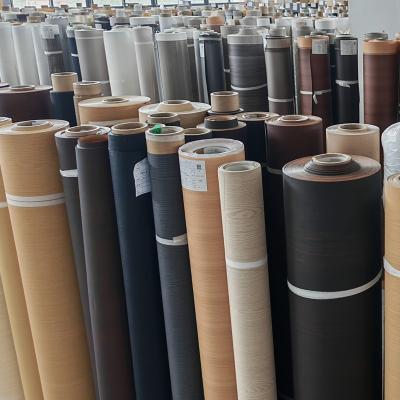 China PVC Wood Grain Decorative Film 0.10-0.60mm Oak Color for Interior Surface for sale