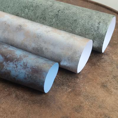 China Vintage Green Stone PVC Decorative Foil Luxury Textured Surface Wrap Film 50-1000m for sale
