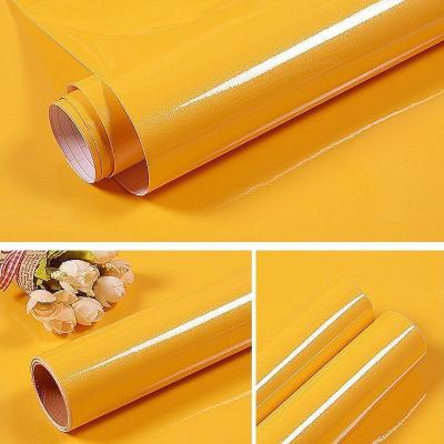 China PVC Decorative Foil High Gloss Bright Yellow 0.05mm-0.50mm for Furniture Overlay for sale