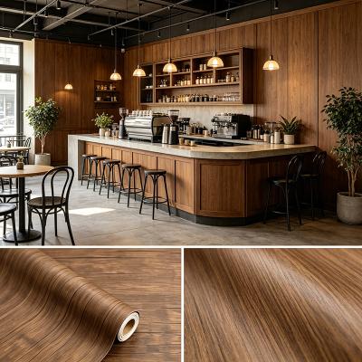 China Wood Grain PVC Vinyl Film 0.15-0.50mm 100-200m/Roll Furniture Decorative Foil for sale